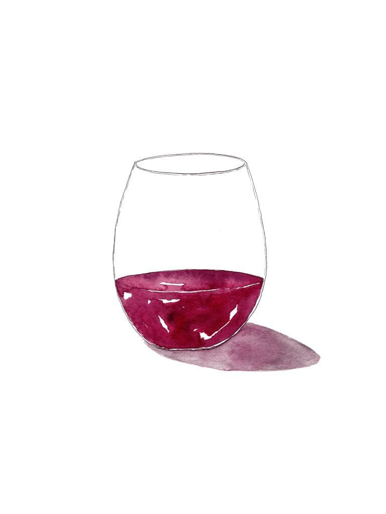 red-wine-watercolor-art-print-marcella-kriebel-illustration_680 ...